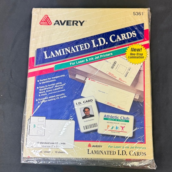 Avery | Office | Avery Laminated Id Cards For Laser And Ink Jet ...